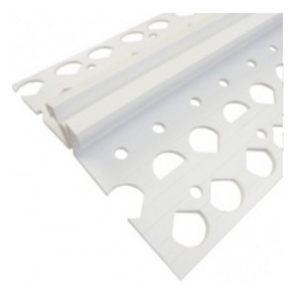 15mm Plastic Movement Bead 2.5m - 50/Pack - White – Drylining Materials LTD